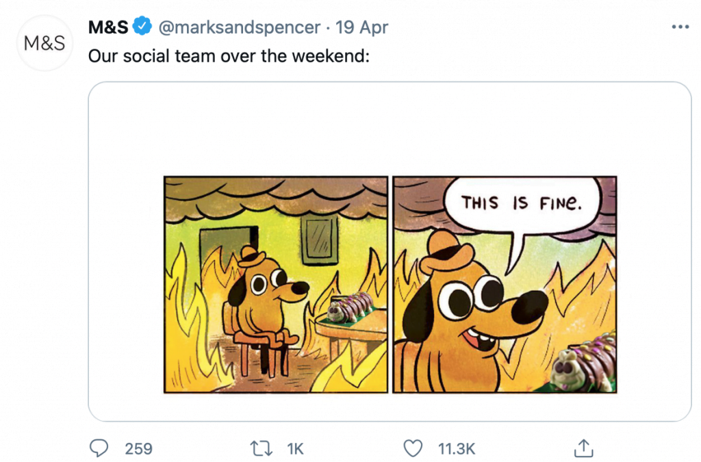 Marks and Spencer shares meme in response to Aldi's 'Free Cuthbert ...