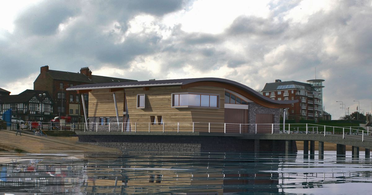 Construction of new RNLI lifeboat station on Cleethorpes seafront to ...